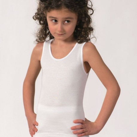 Canotta bimba spalla larga in cotone Dellli Valli Intimo